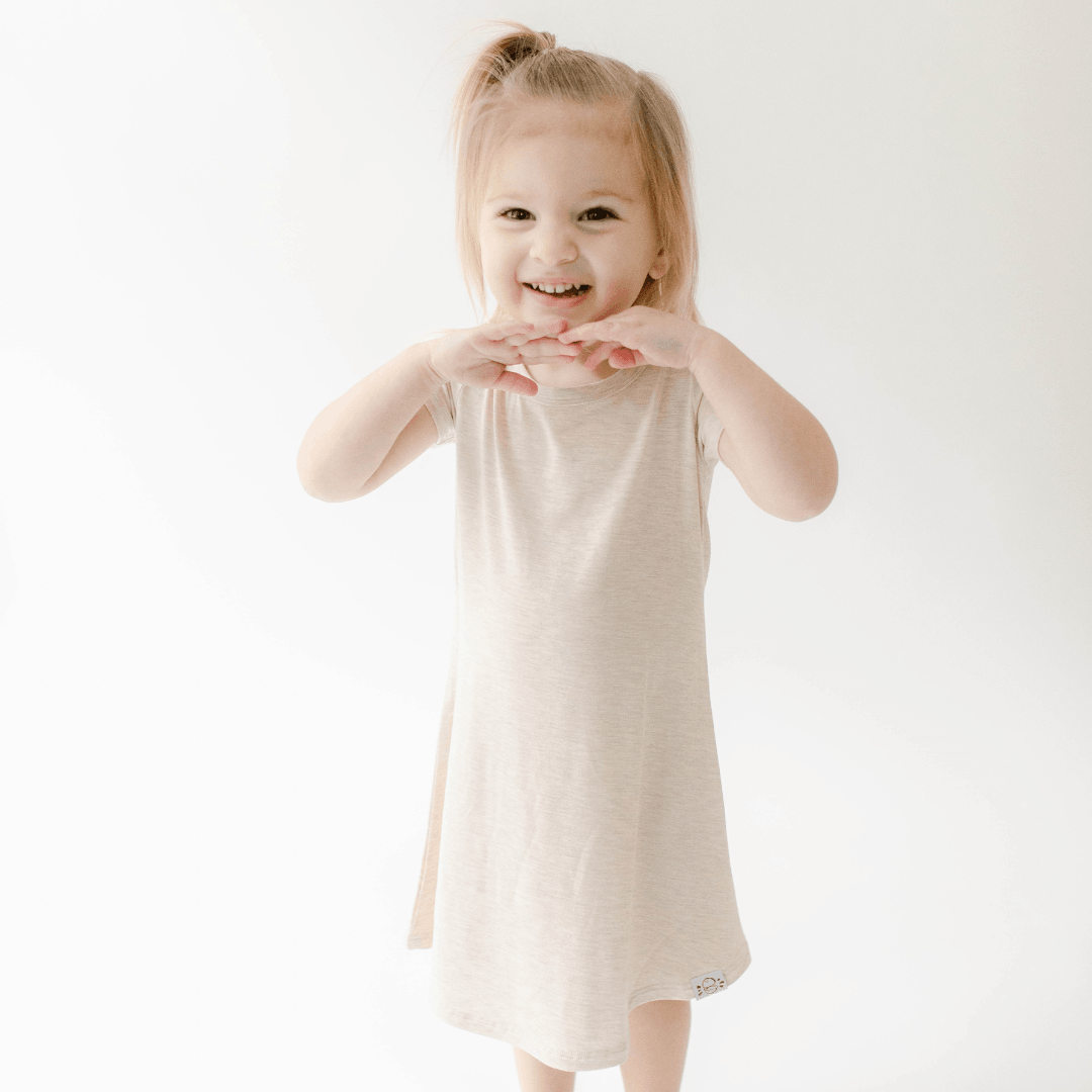 Short Sleeve Millie in Oatmeal – Coconut Pops